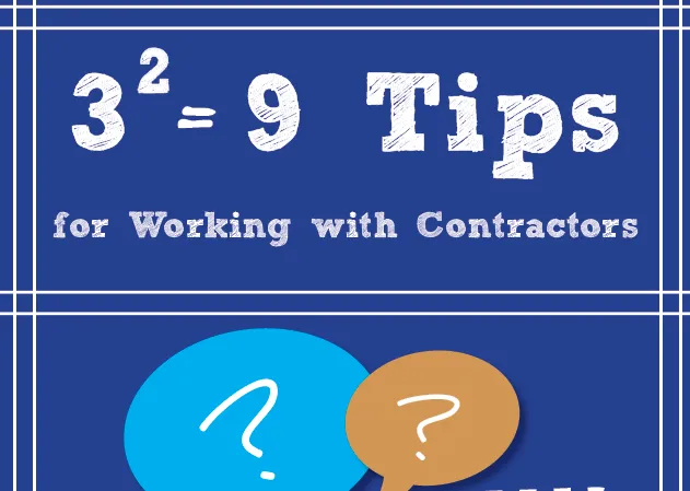Nine Tips for Working with Contractors | Infographic | Diamond Certified